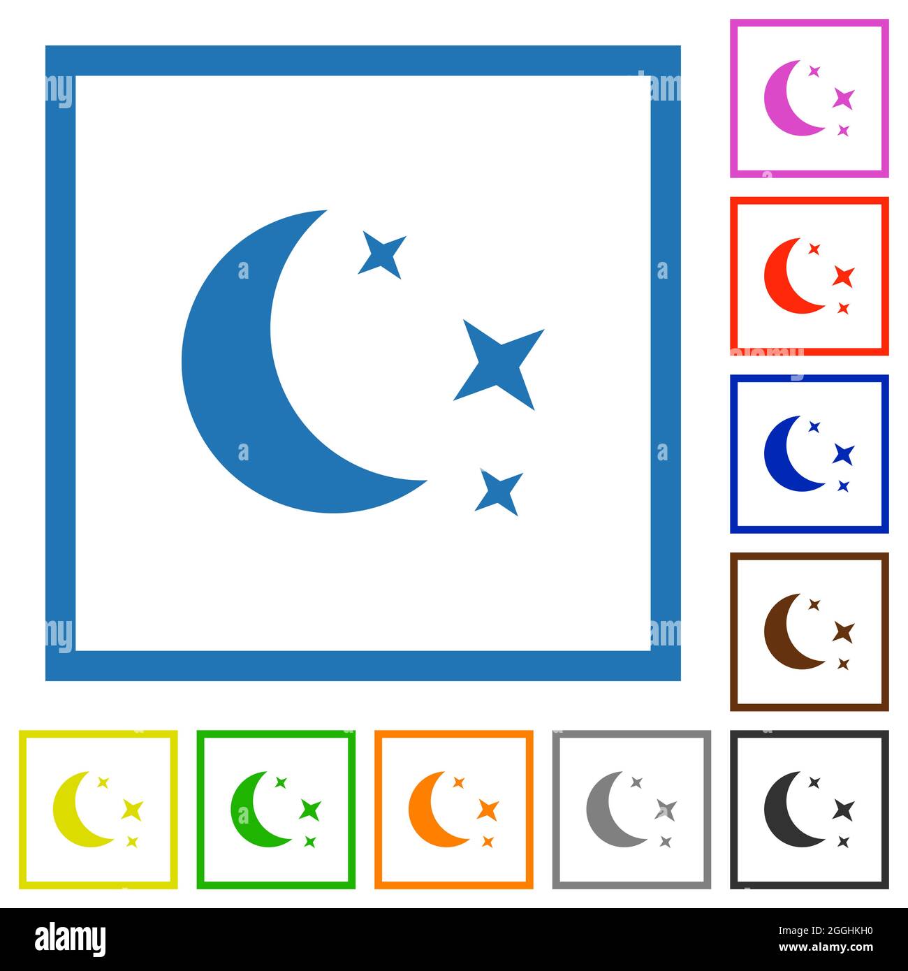 Moonlit square Stock Vector Images - Alamy
