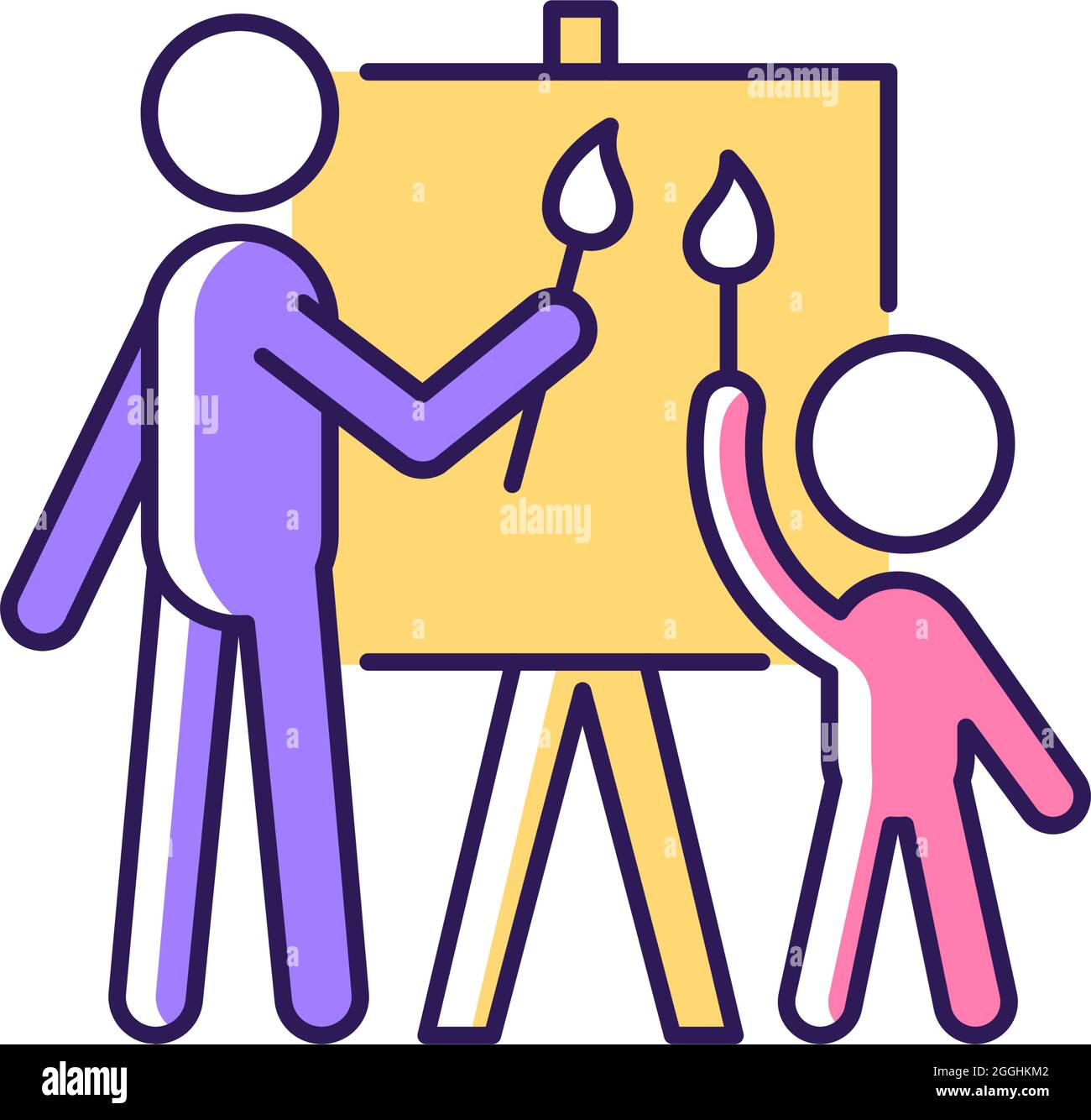 Painting interaction Stock Vector Images - Alamy