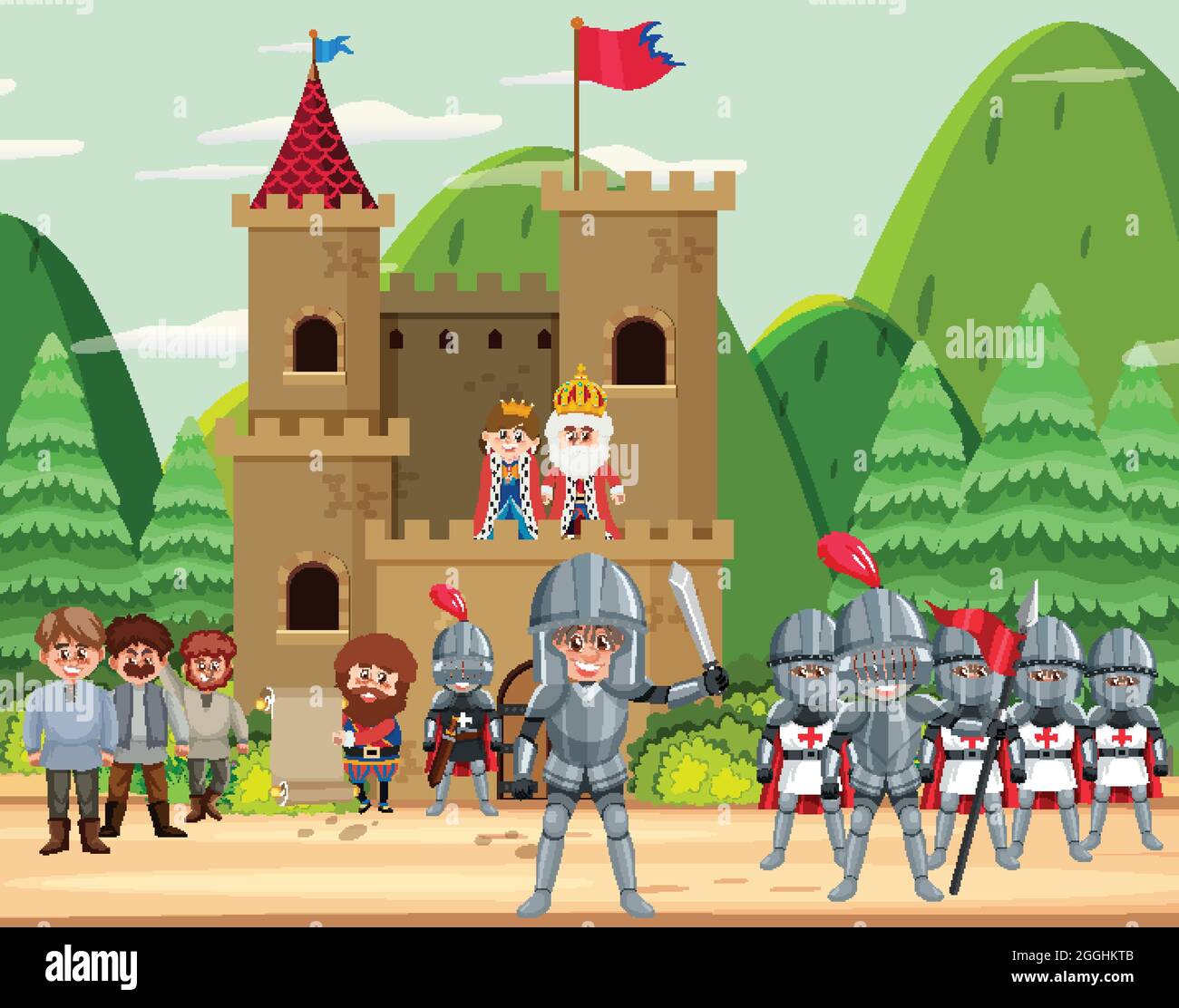 In the middle ages Stock Vector Images - Alamy