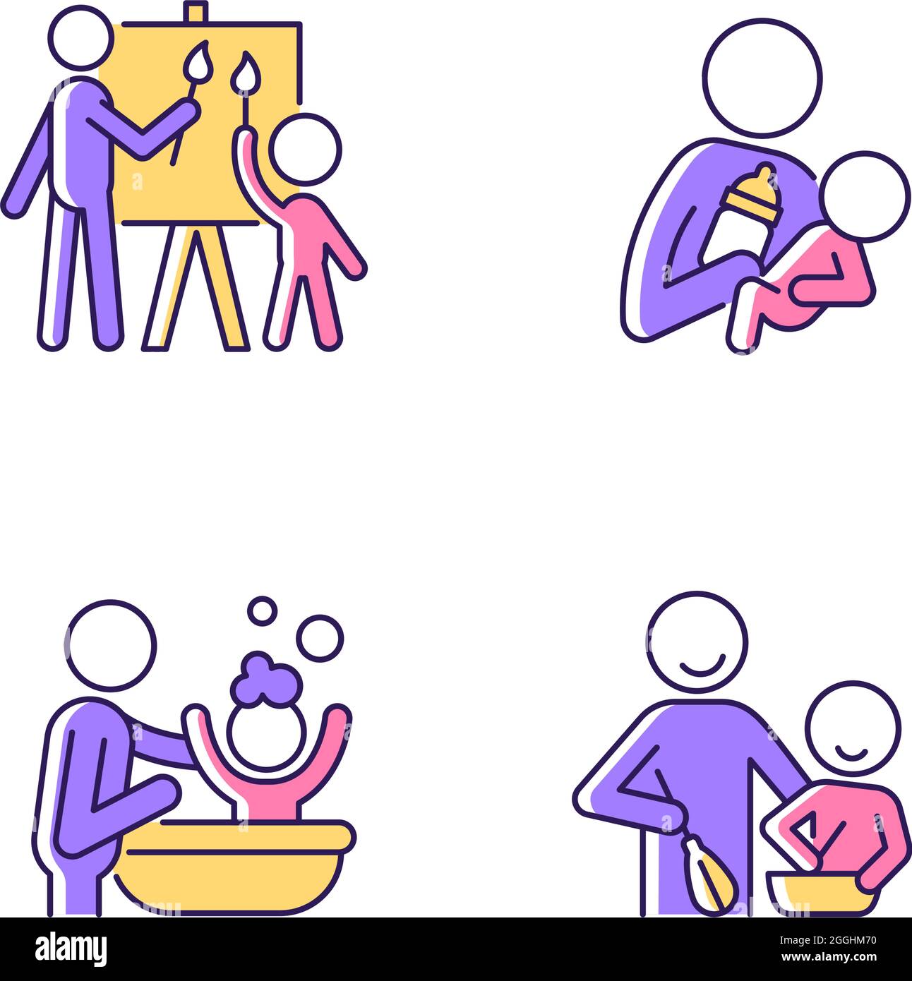 Child bonding Stock Vector Images - Alamy