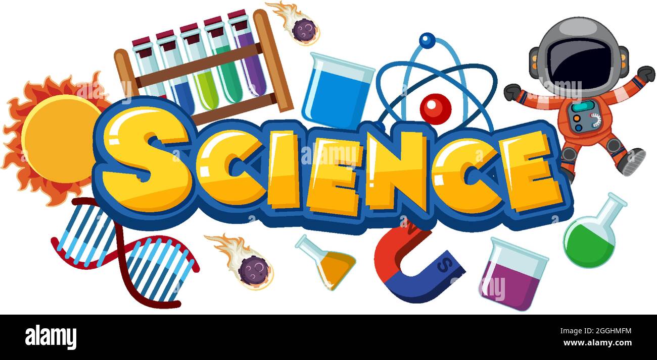 Science text icon with elements illustration Stock Vector Image & Art ...