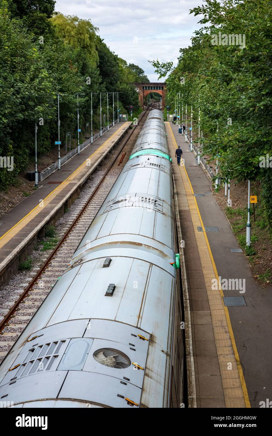 EAST GRINSTEAD, WEST SUSSEX, UK - AUGUST 27 : Train at East Grinstead ...