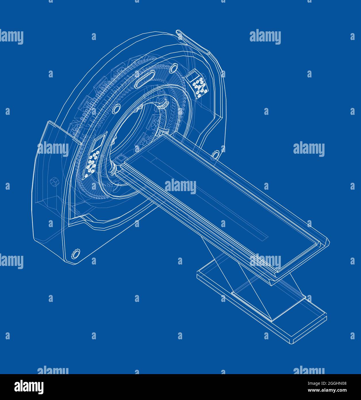 CT scanner, MRI machine. Vector Stock Vector Image & Art - Alamy