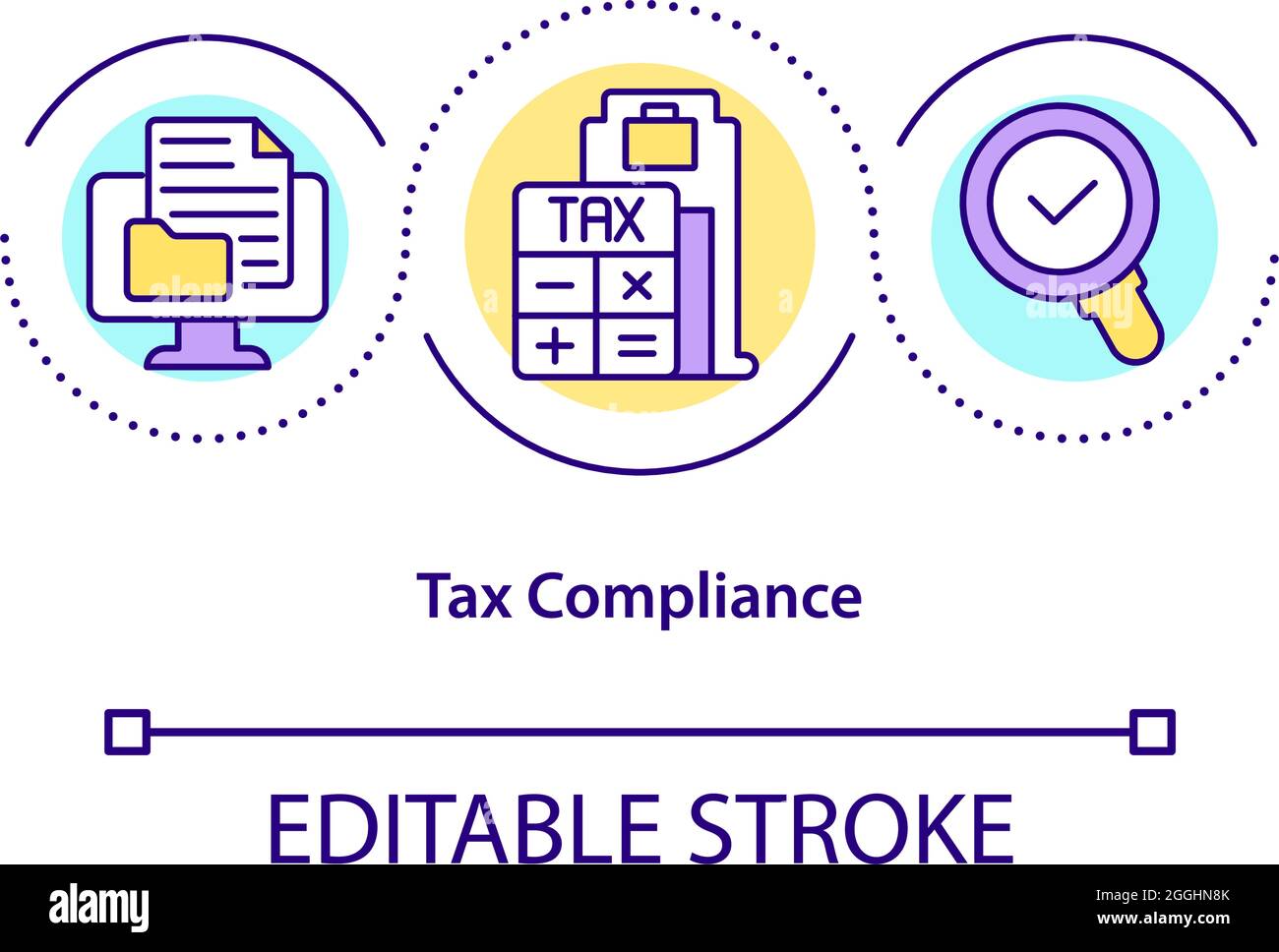 Tax compliance concept icon Stock Vector Image & Art - Alamy
