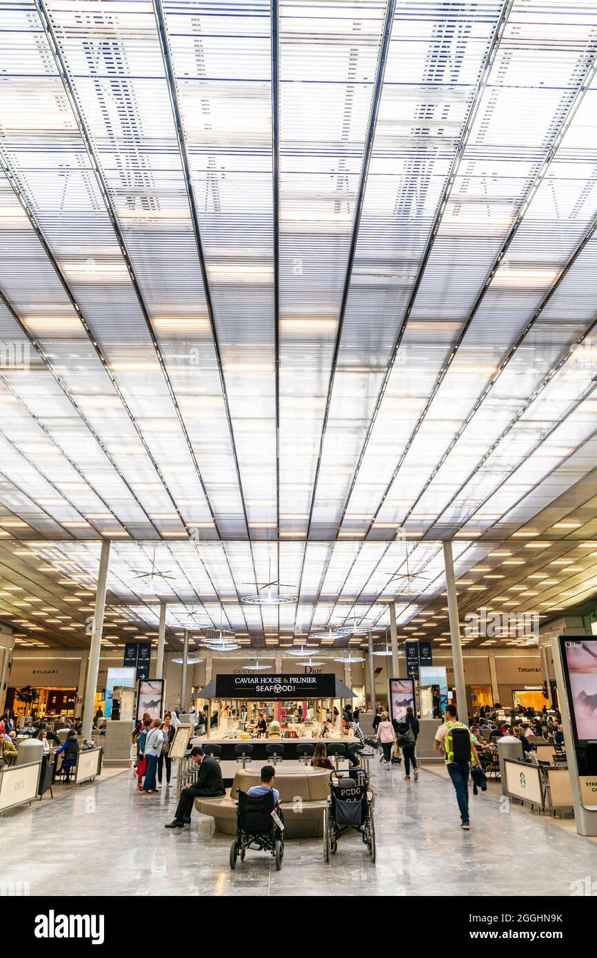 Charles De Gaulle Airport, France. Interior view of Terminal 2E ...