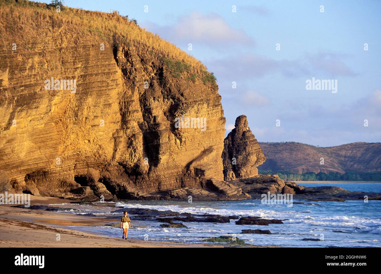 NEW CALEDONIA. BIG ISLAND. BOURAIL REGION. ROCHE PERCEE BEACH Stock ...