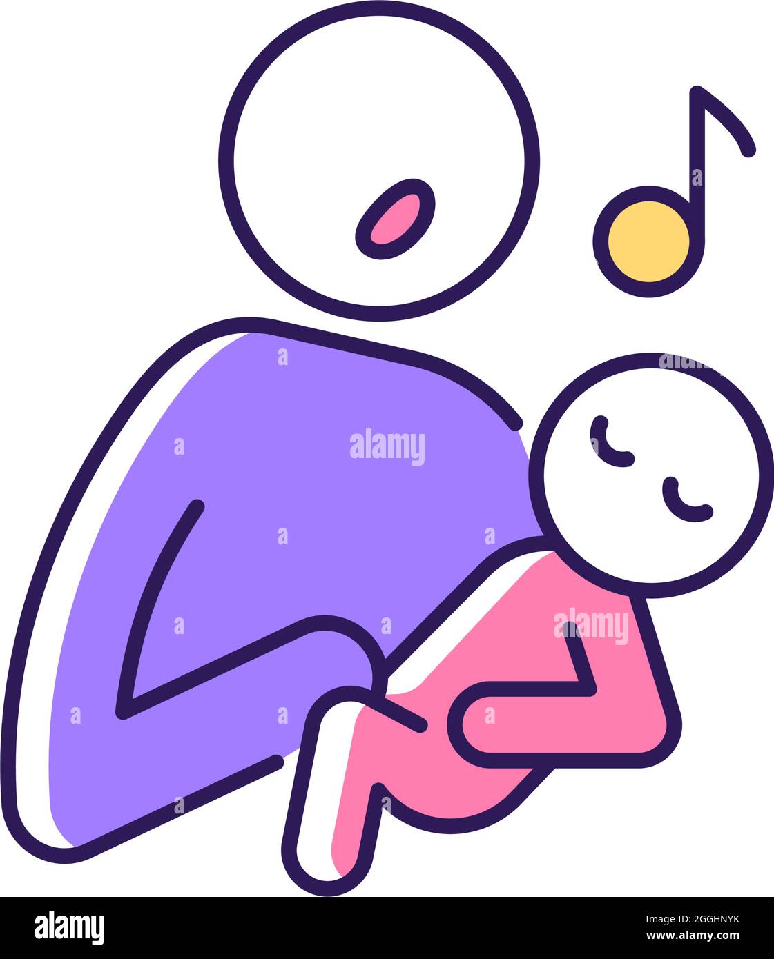 Singing infant Stock Vector Images - Alamy