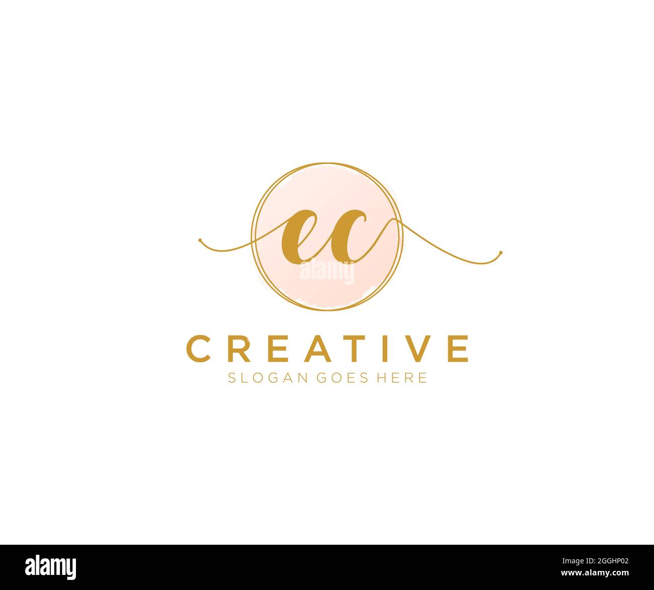 EC Feminine logo beauty monogram and elegant logo design, handwriting ...
