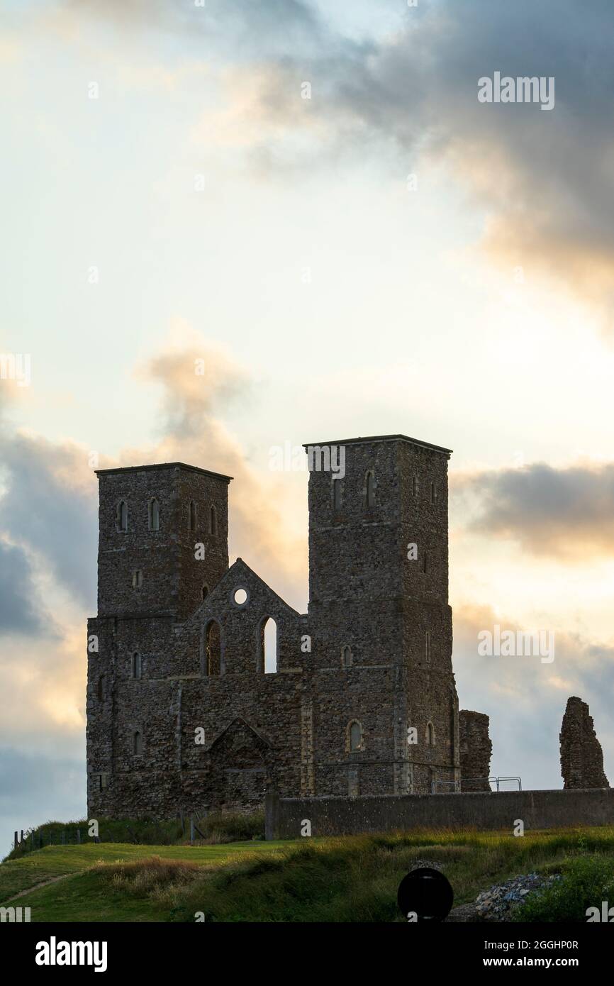 The 12th century twin towers part of the ruins of the Anglo-Saxon ...