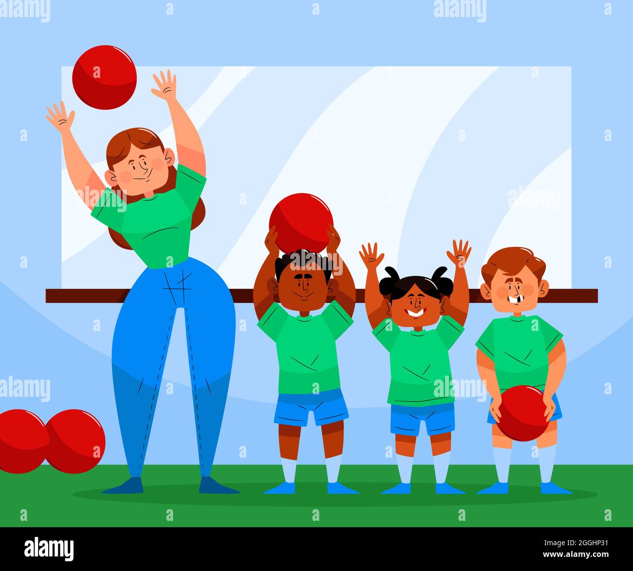 Physical education day illustration Vector illustration Stock Vector ...