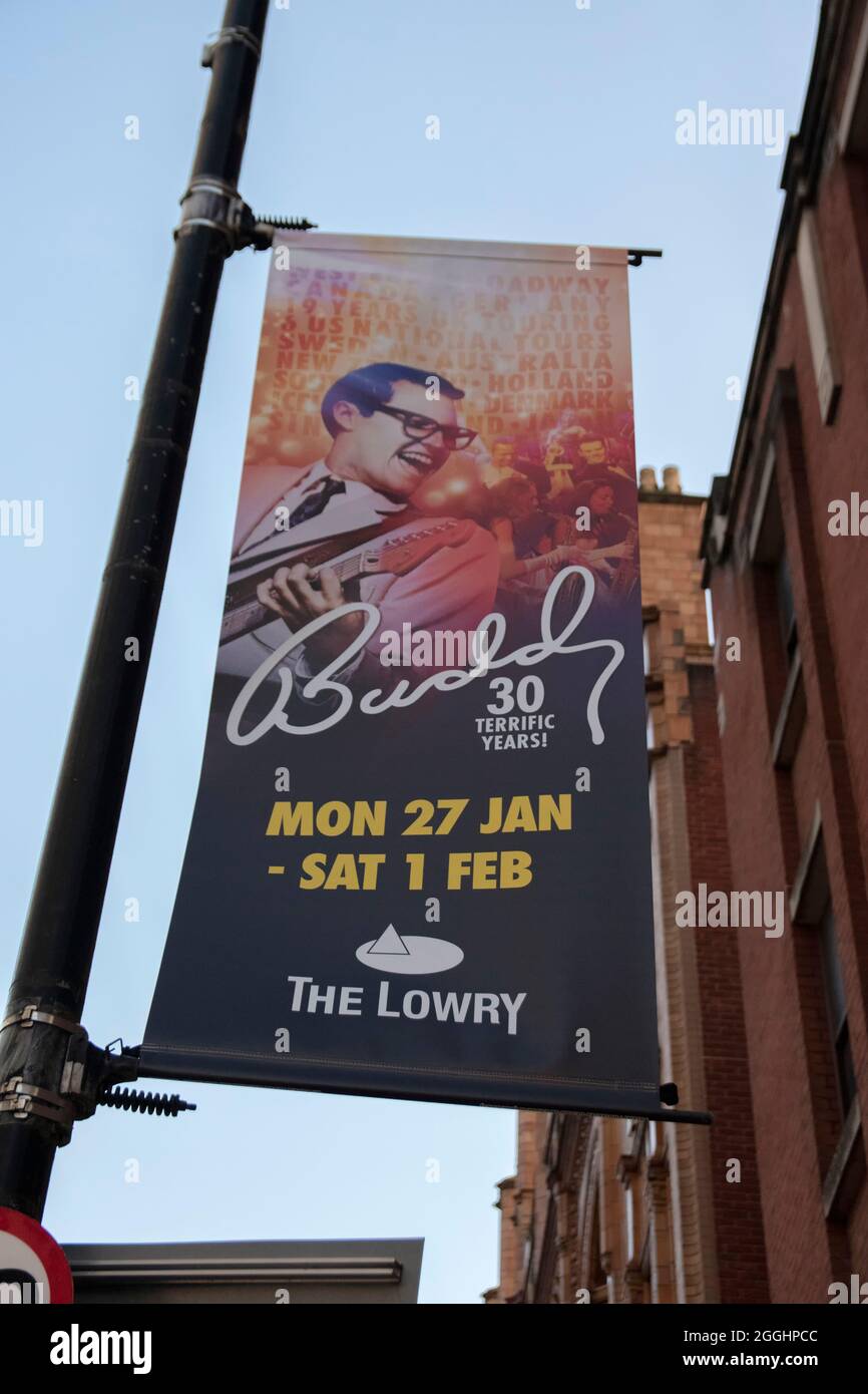 Billboard The Buddy Holly Story At Manchester England 8-12-2019 Stock ...