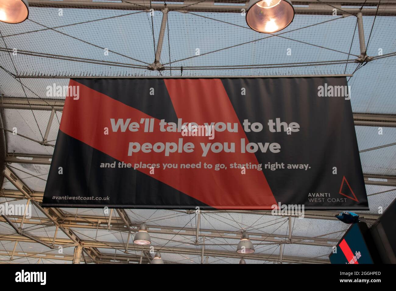 Billboard With Slogan At The Piccadilly Train Station At Manchester ...