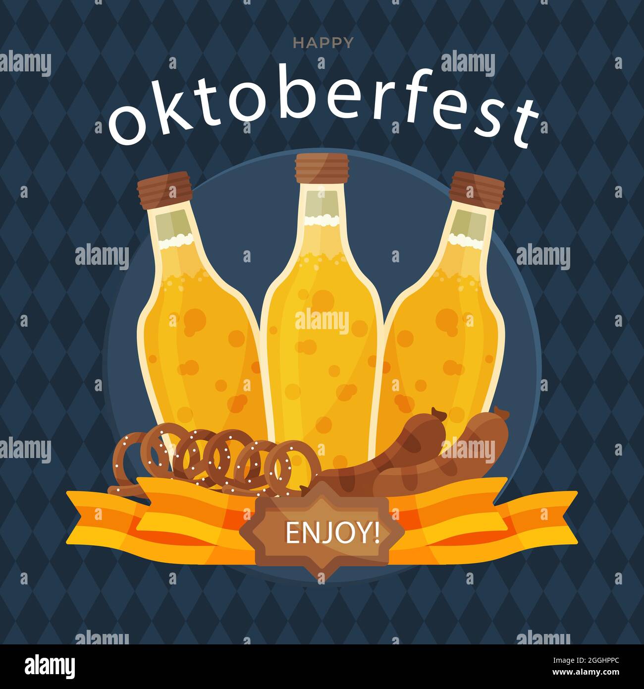 Flat oktoberfest illustration Vector illustration Stock Vector Image ...