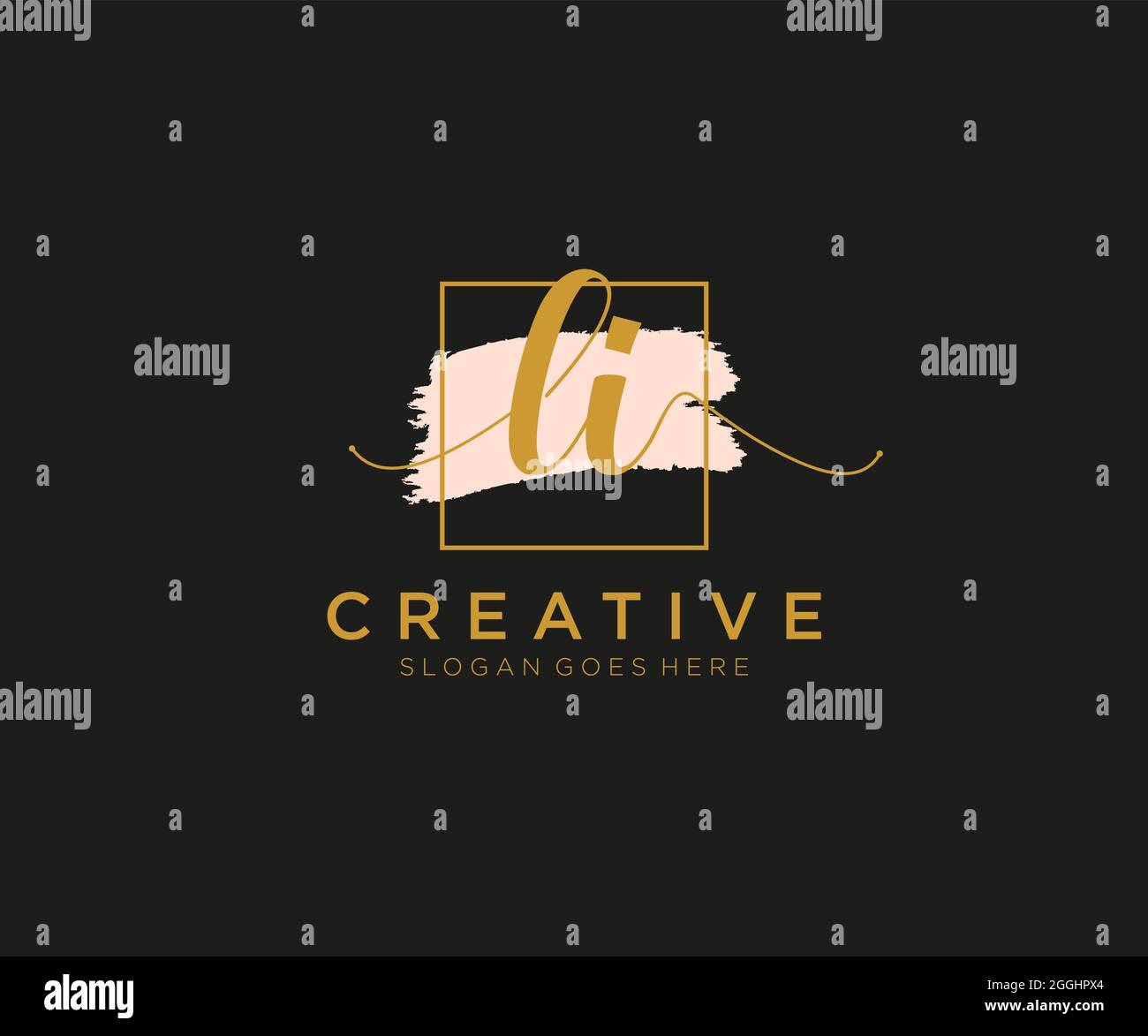 LI Feminine logo beauty monogram and elegant logo design, handwriting ...
