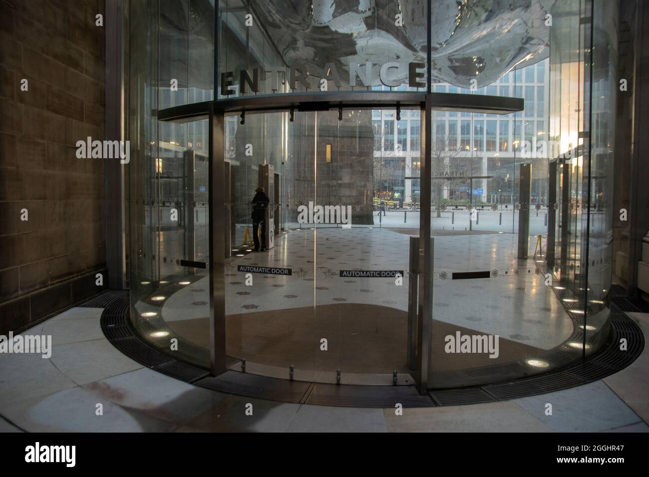 Entrance Manchester Central Library At Manchester England 8-12-2019 ...