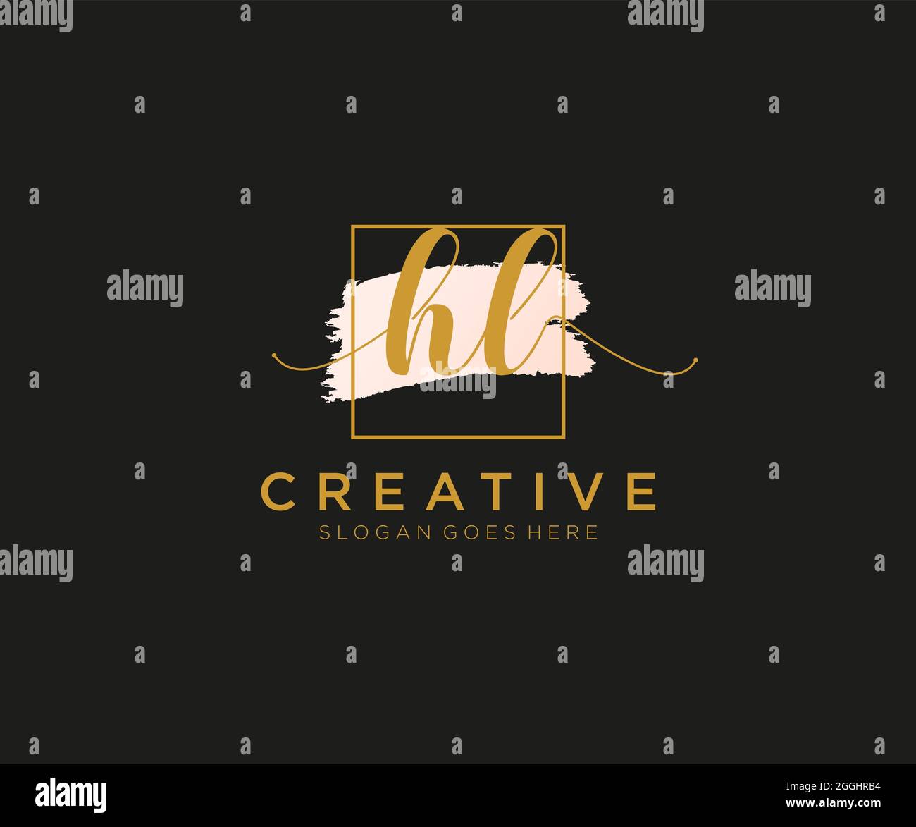 HL Feminine logo beauty monogram and elegant logo design, handwriting ...