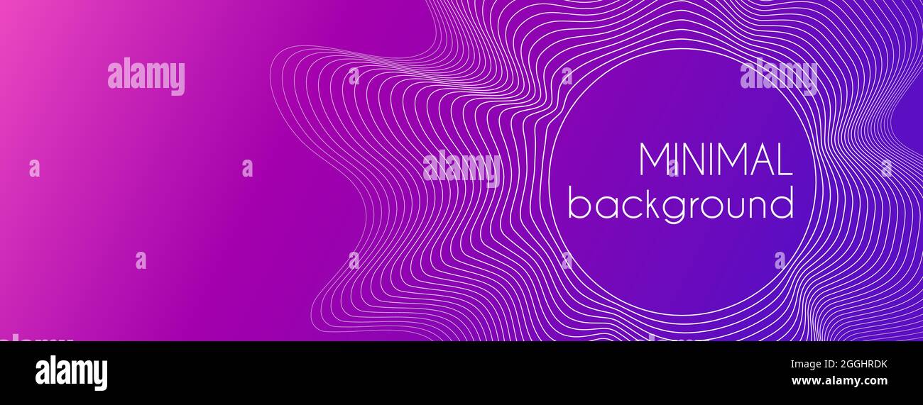 Abstract minimal purple gradient background. Vector long banner with ...