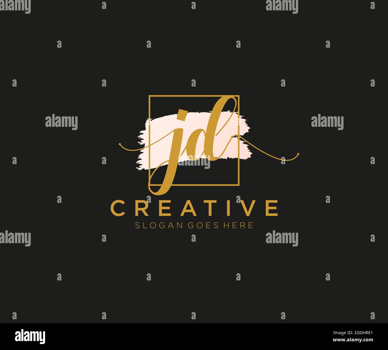 JD Feminine logo beauty monogram and elegant logo design, handwriting ...