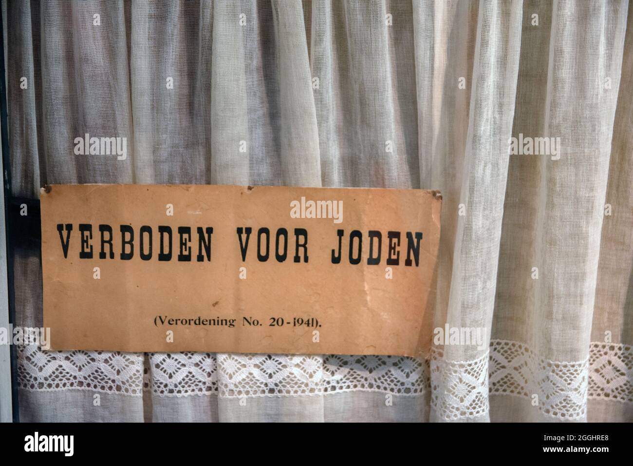 Forbidden For Jews Sign During World War Two At Amsterdam The ...