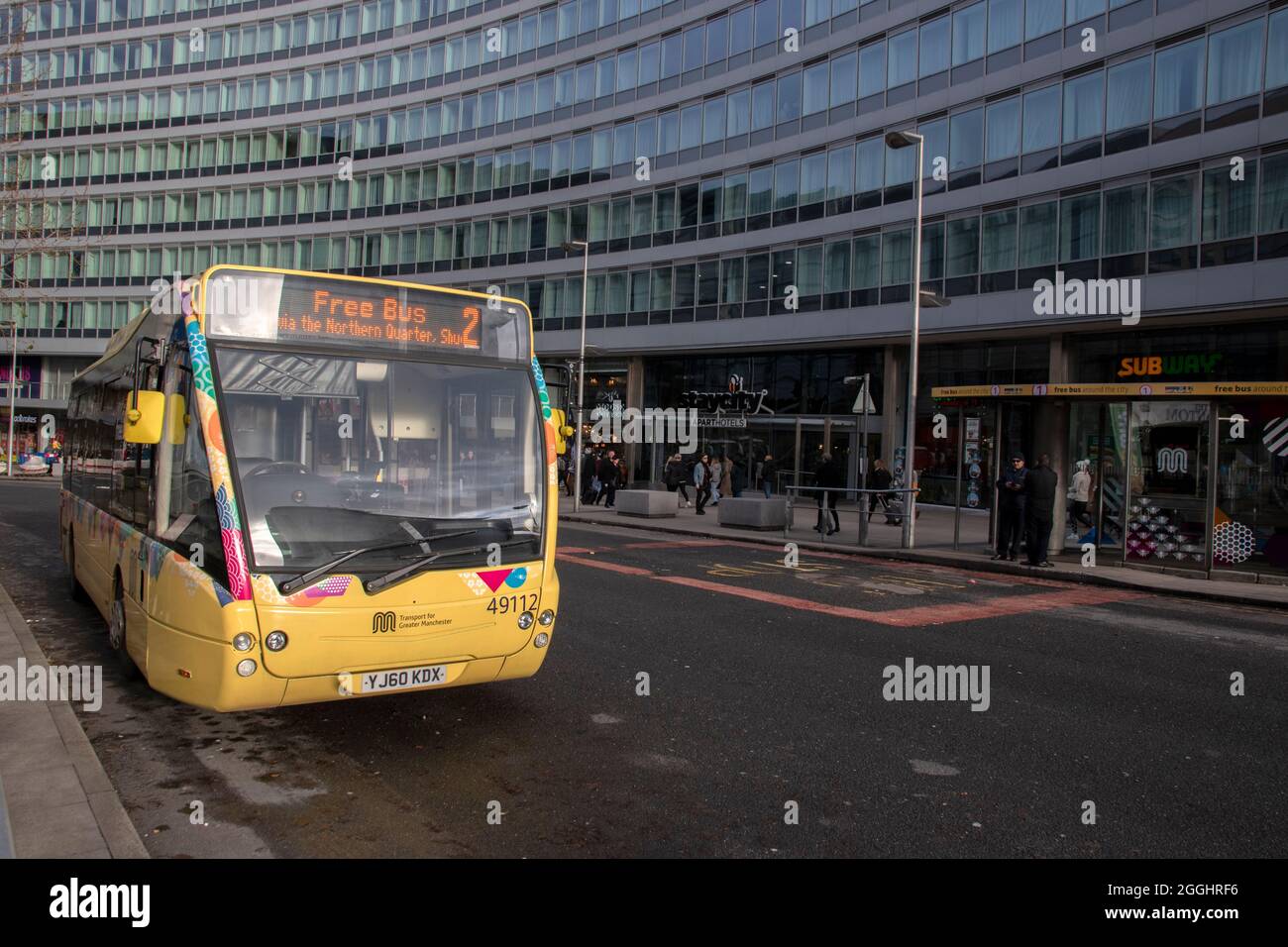 Free Bus 2 At The Piccadilly Train Station At Manchester England 8-12 ...