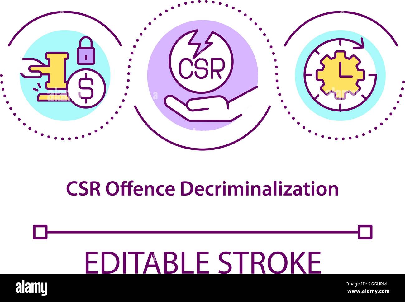CSR offence decriminalization concept icon Stock Vector Image & Art - Alamy