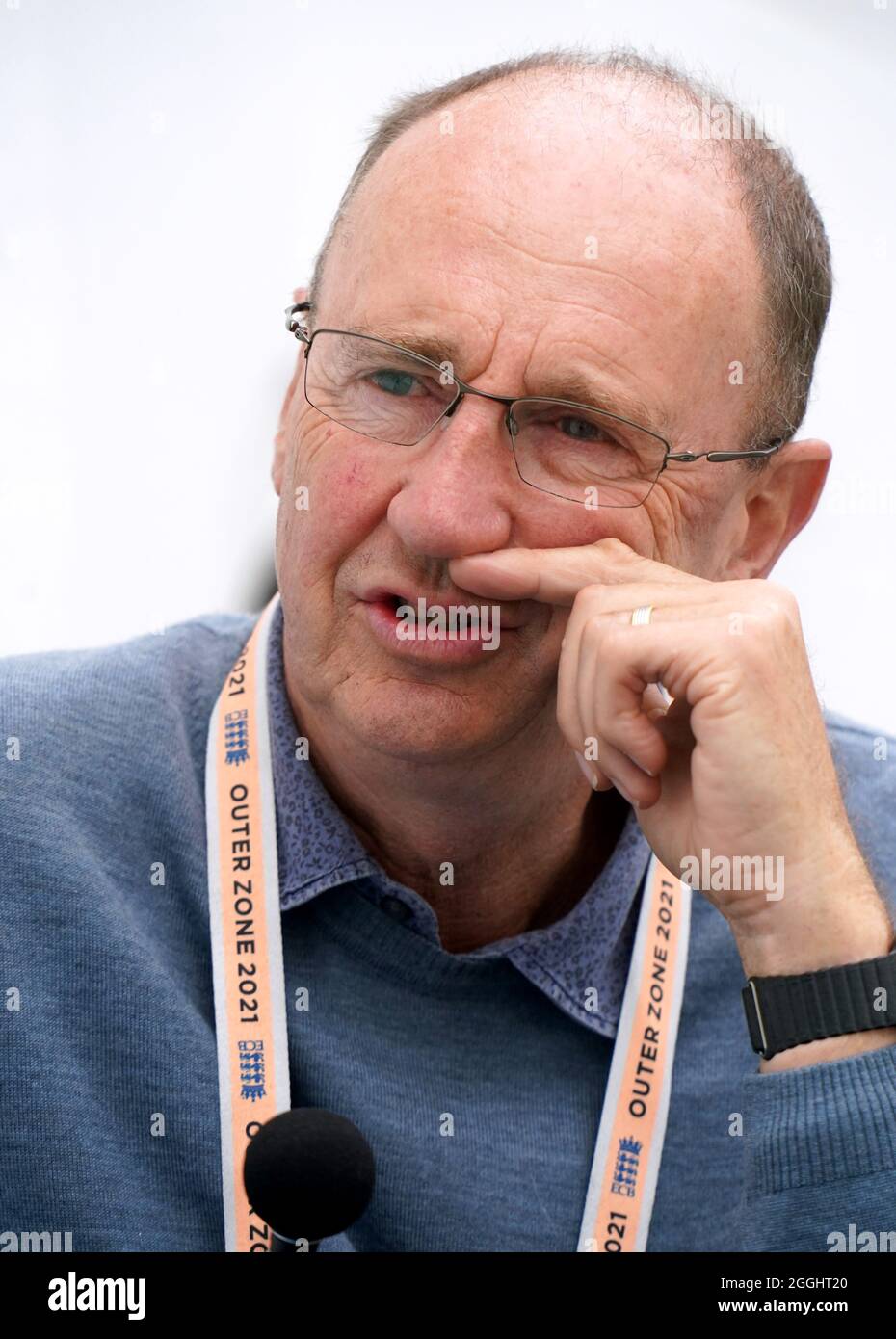 Test match Special commentator Jonathan Agnew during a nets session at ...