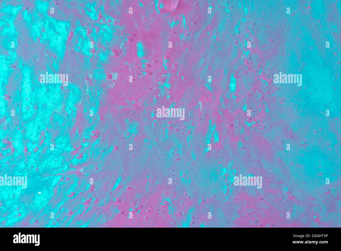 Liquid cyan slime background with bubbles and highlights Stock Photo ...