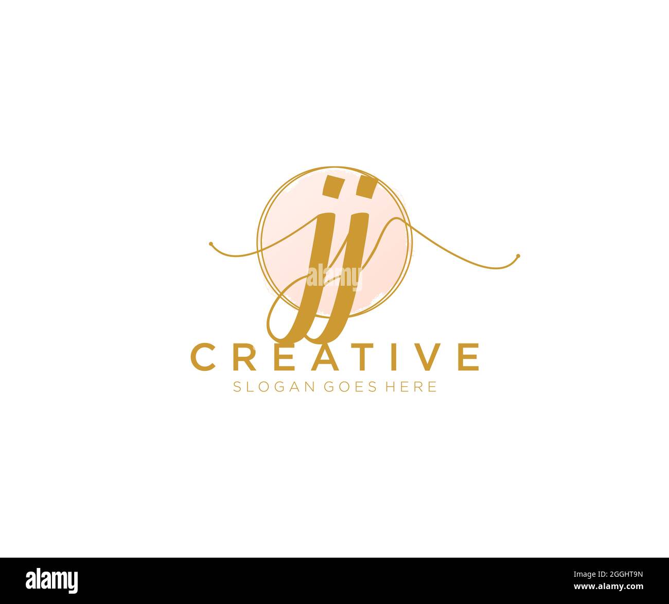 JJ Feminine logo beauty monogram and elegant logo design, handwriting ...