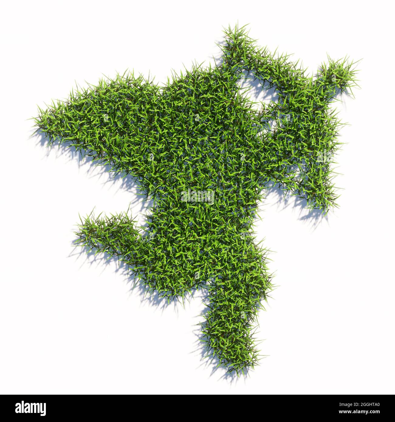 Concept or conceptual green summer lawn grass symbol shape isolated ...