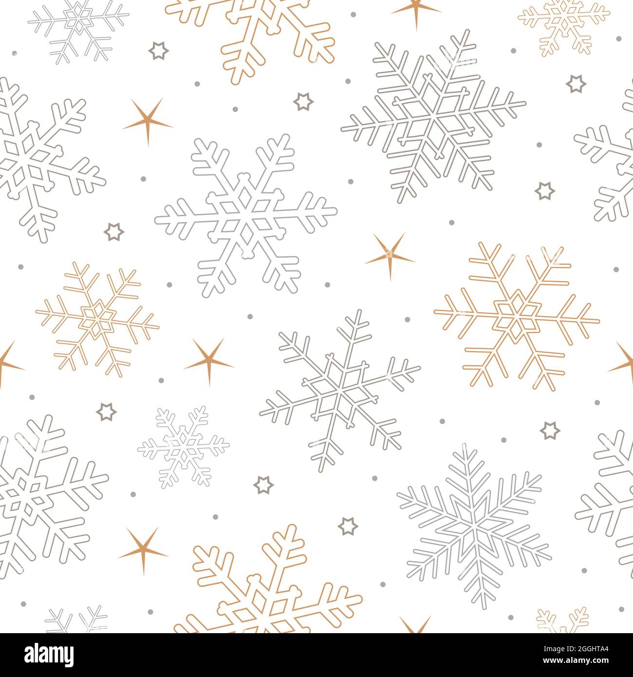 christmas seamless snowflake and star background on white Stock Vector ...