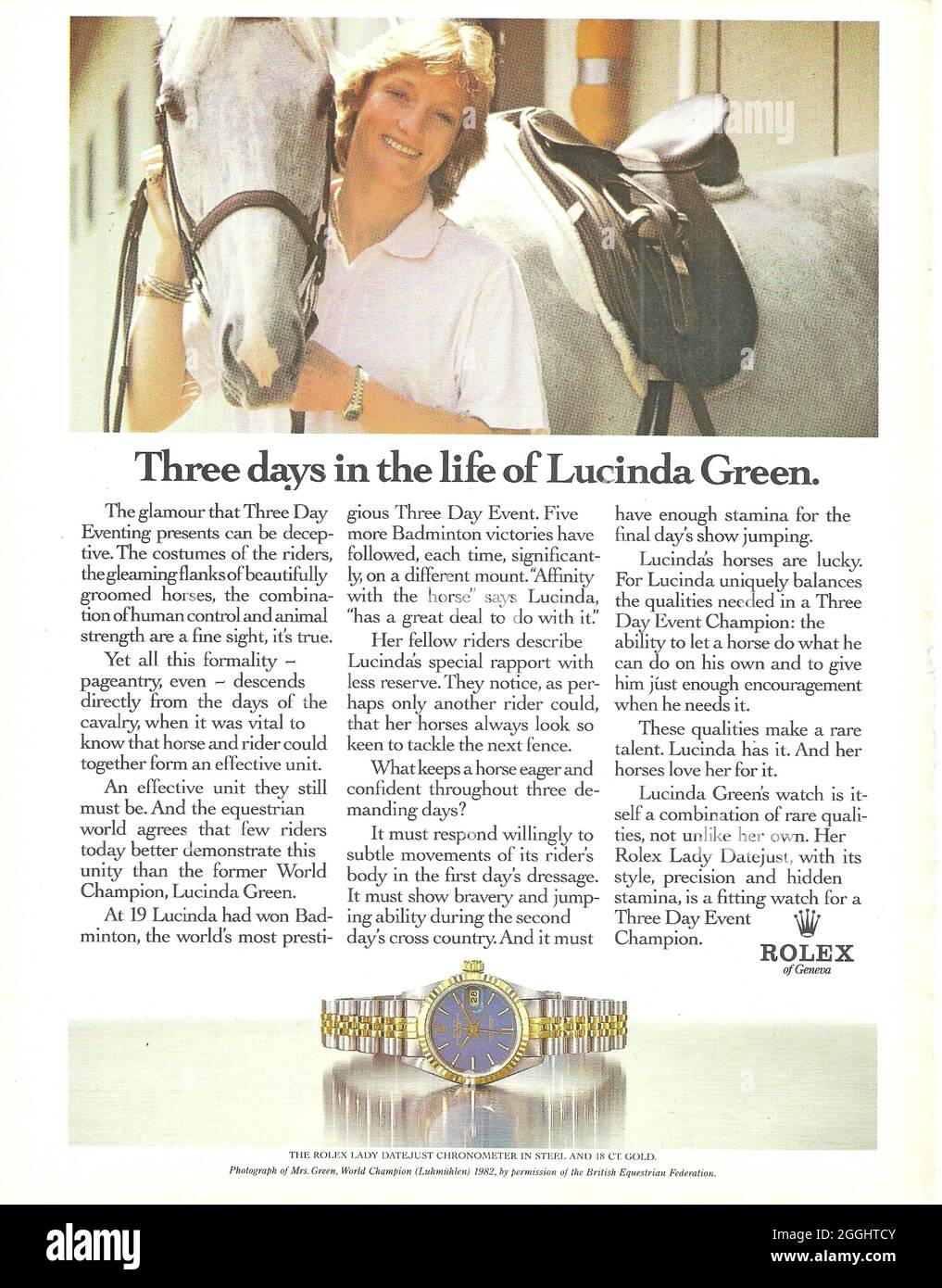 Paper ad advert of Rolex watch Swiss made Rolex Oyster day date gmt ...