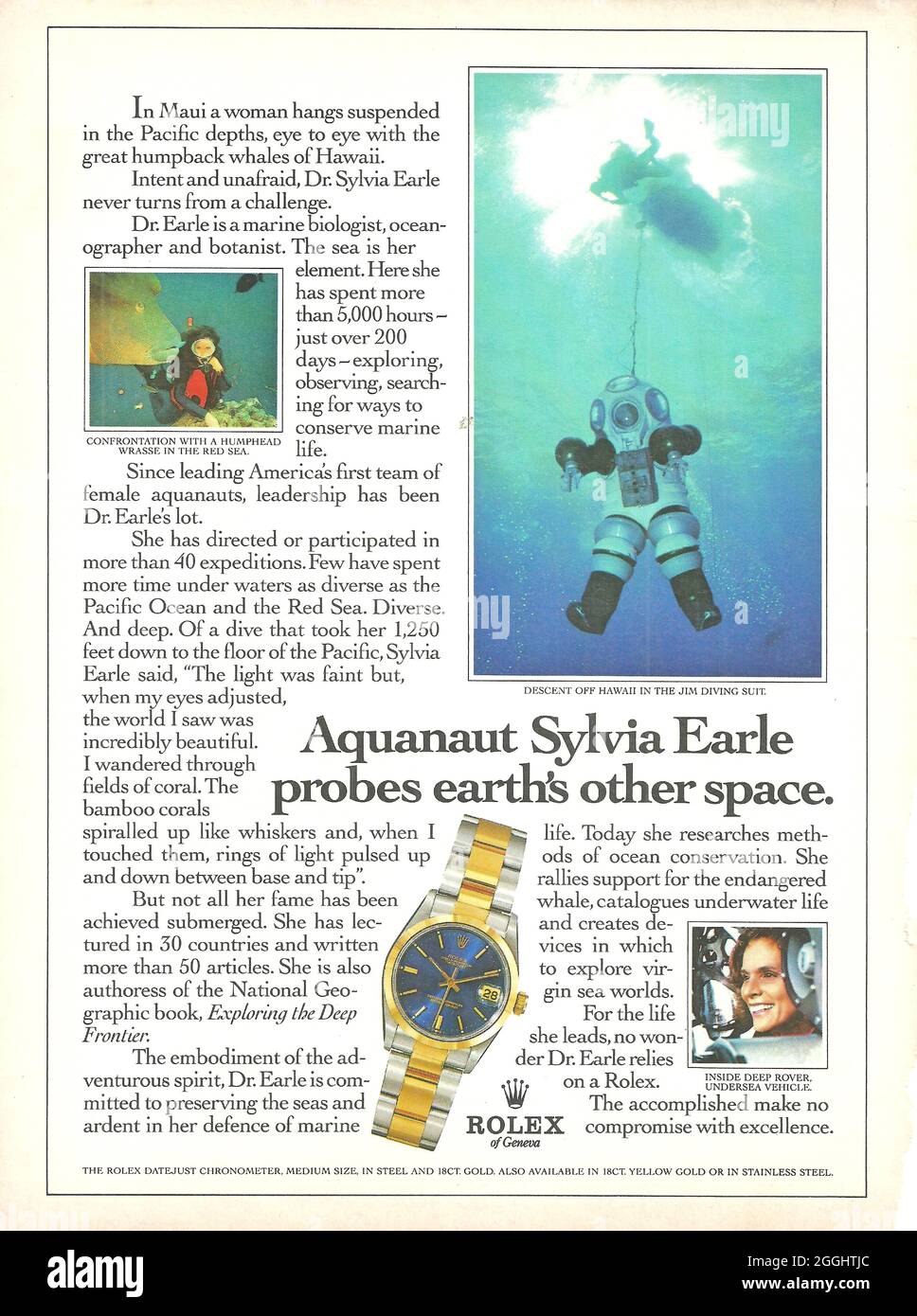 Paper ad advert of Rolex watch Swiss made Rolex Oyster day date gmt ...