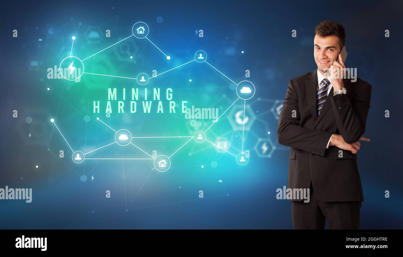 Businessman thinking about technology concept Stock Photo - Alamy