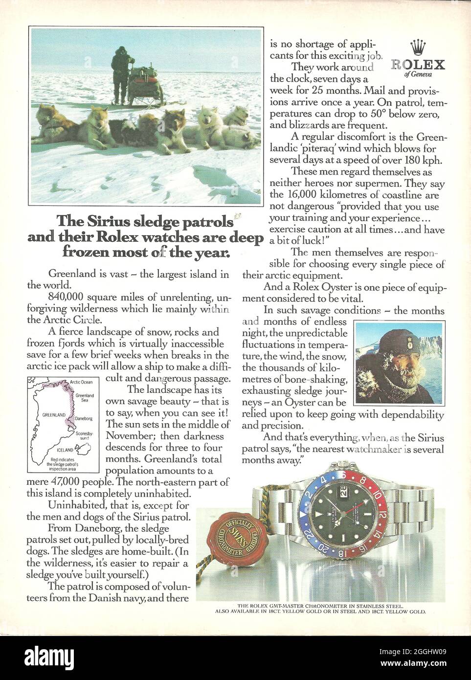 Paper ad advert of Rolex watch Swiss made Rolex Oyster day date gmt ...