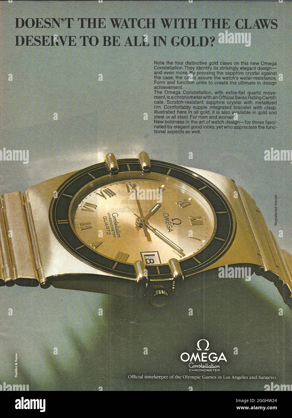 Omega magazine ad1980s hi-res stock photography and images - Alamy