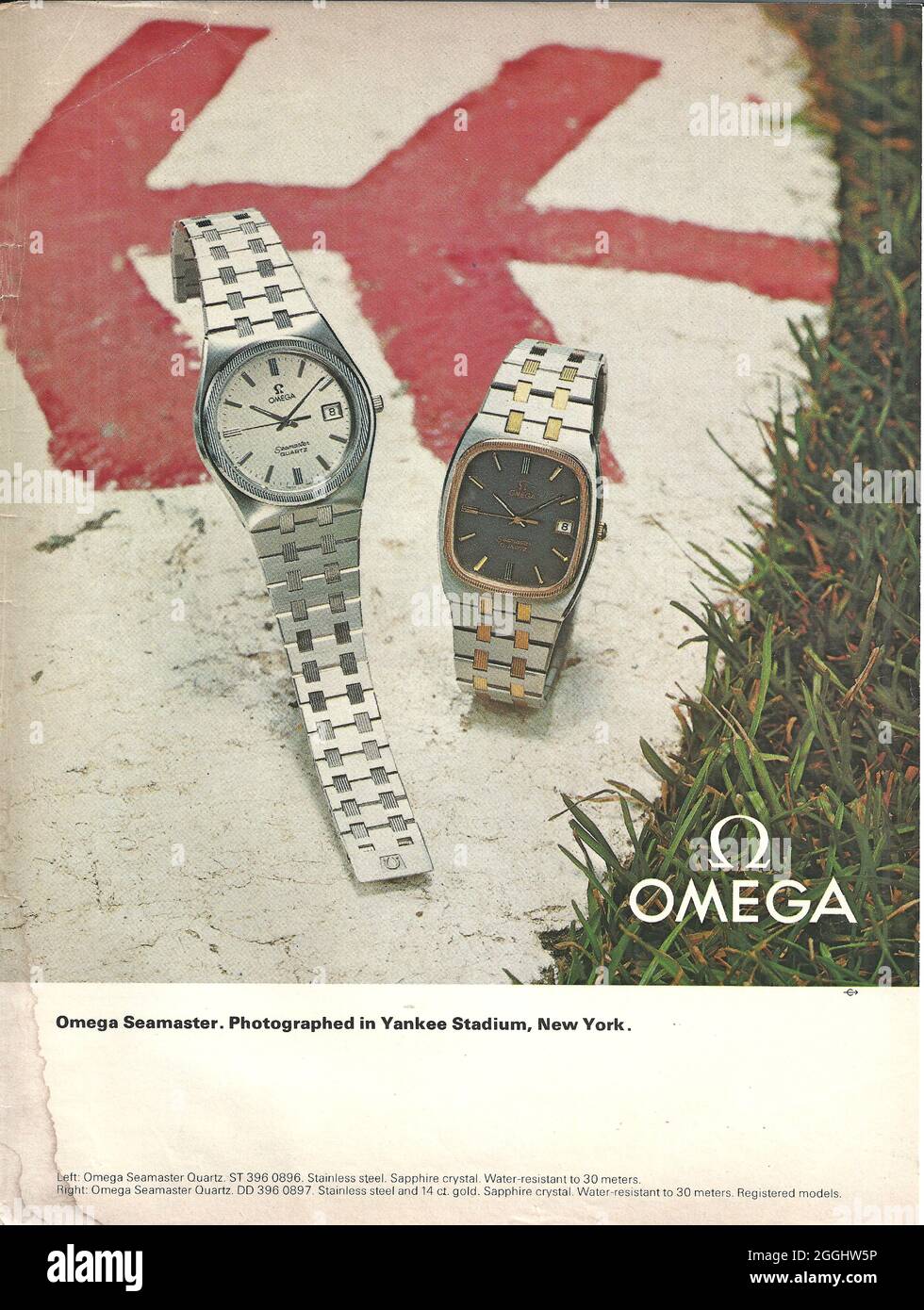 Paper ad advert of OMEGA watch Swiss made r day date gmt master ...
