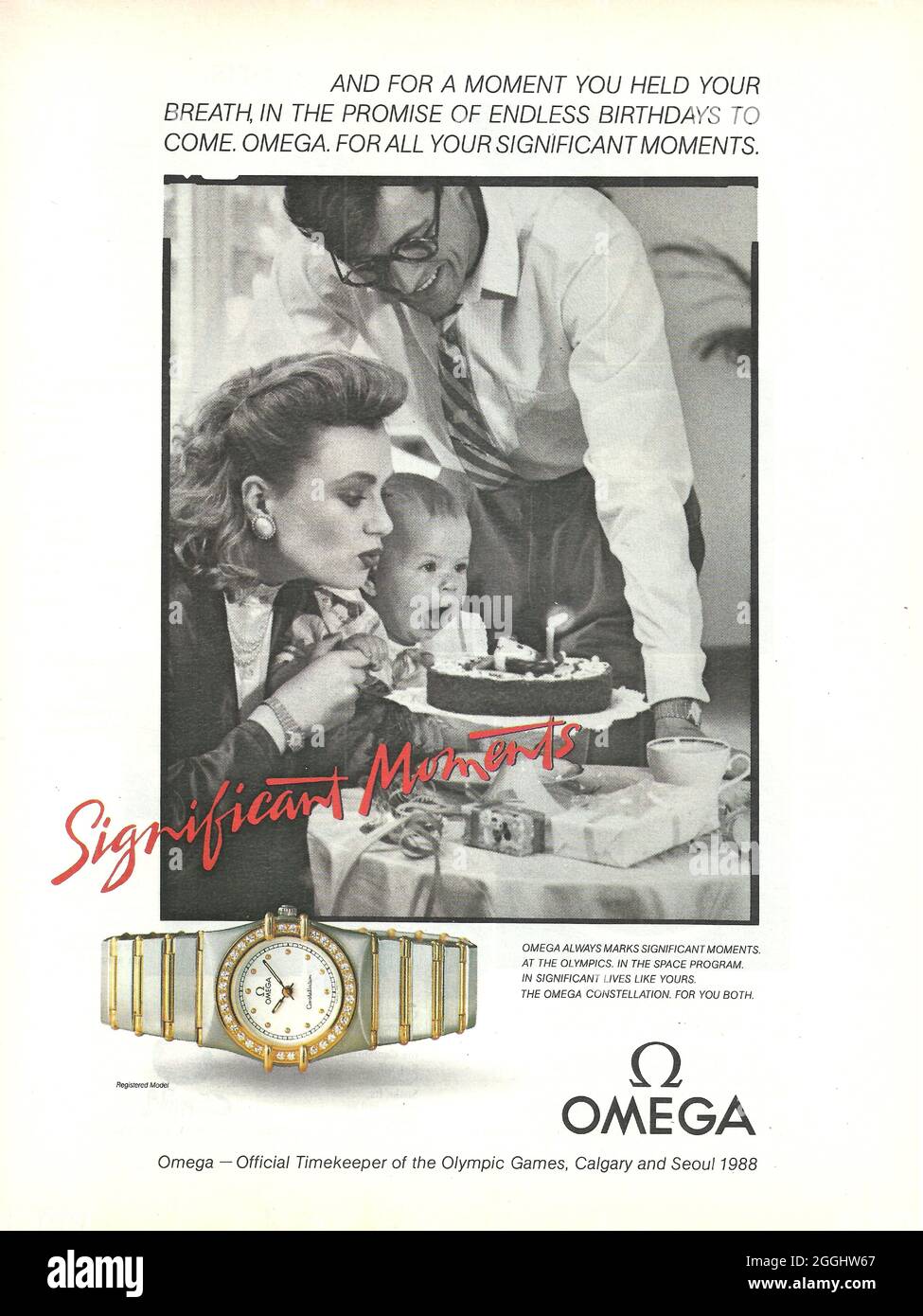 Omega magazine paper ad 1970s hi-res stock photography and images - Alamy