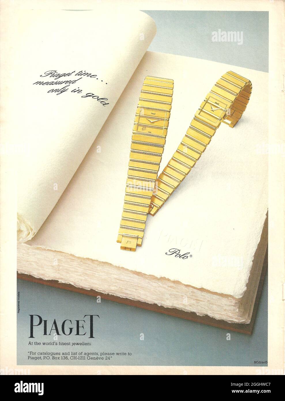 Paper ad advert of Piaget watch Swiss made r day date gmt master ...