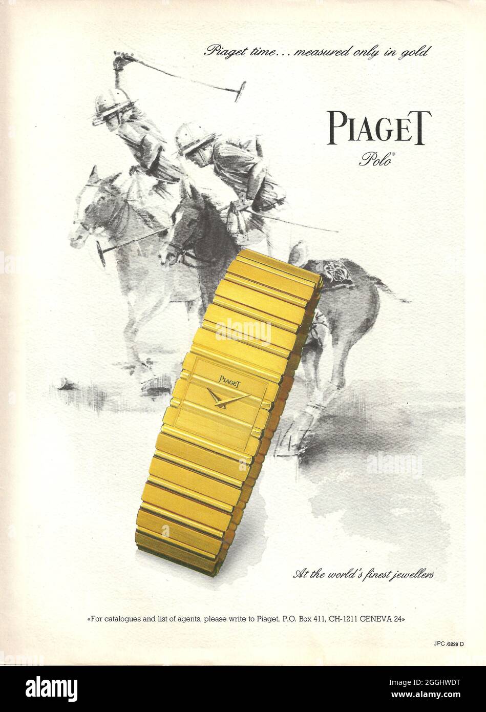 Piaget watch magazine advert 1980s hi-res stock photography and images ...