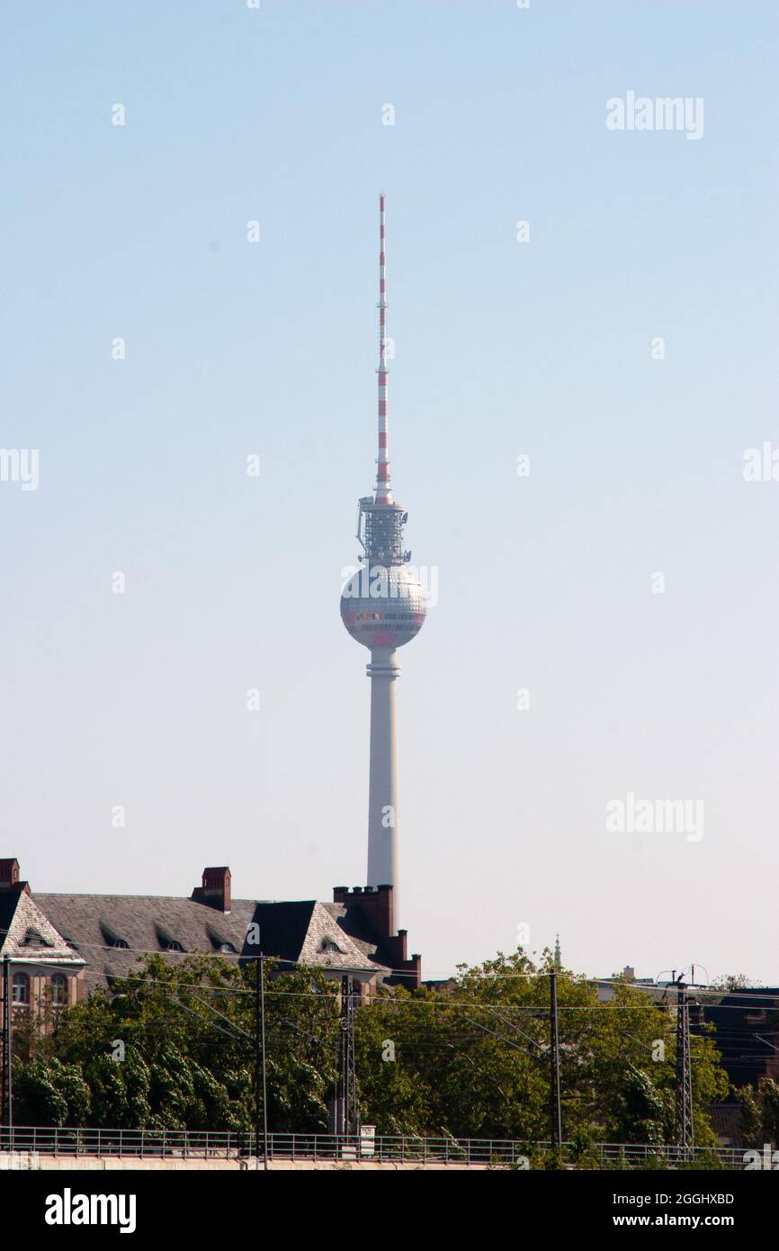 Berlin's iconic and famous TV tower Stock Photo - Alamy