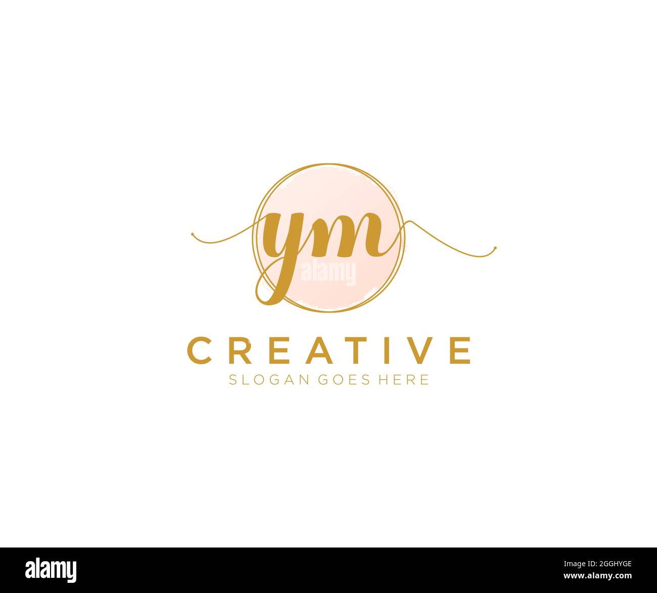 YM Feminine logo beauty monogram and elegant logo design, handwriting ...