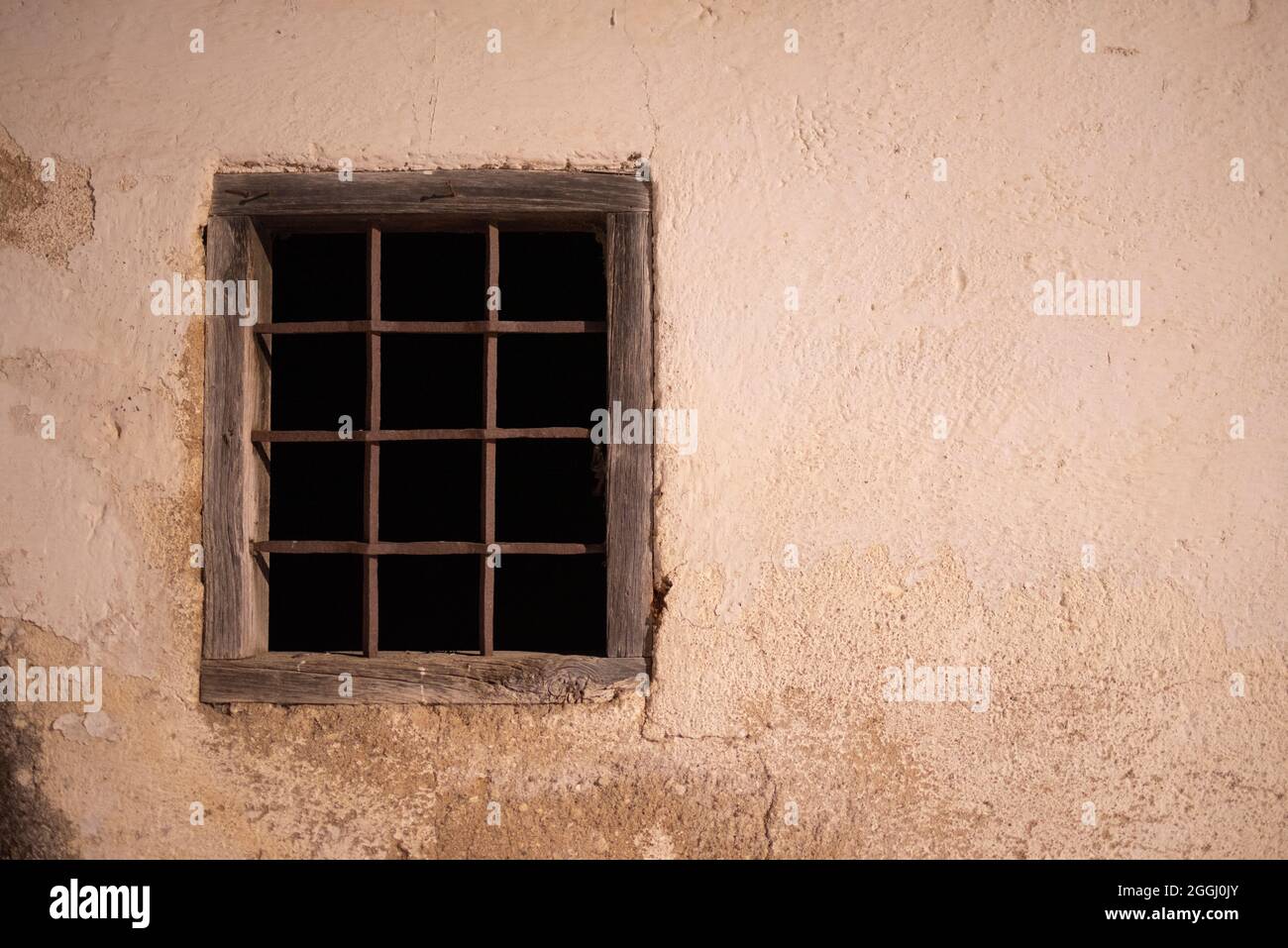 old window with iron bars Stock Photo - Alamy