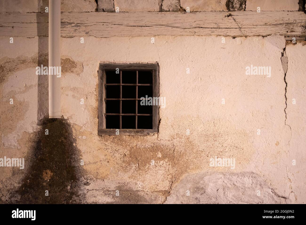 old window with iron bars Stock Photo - Alamy