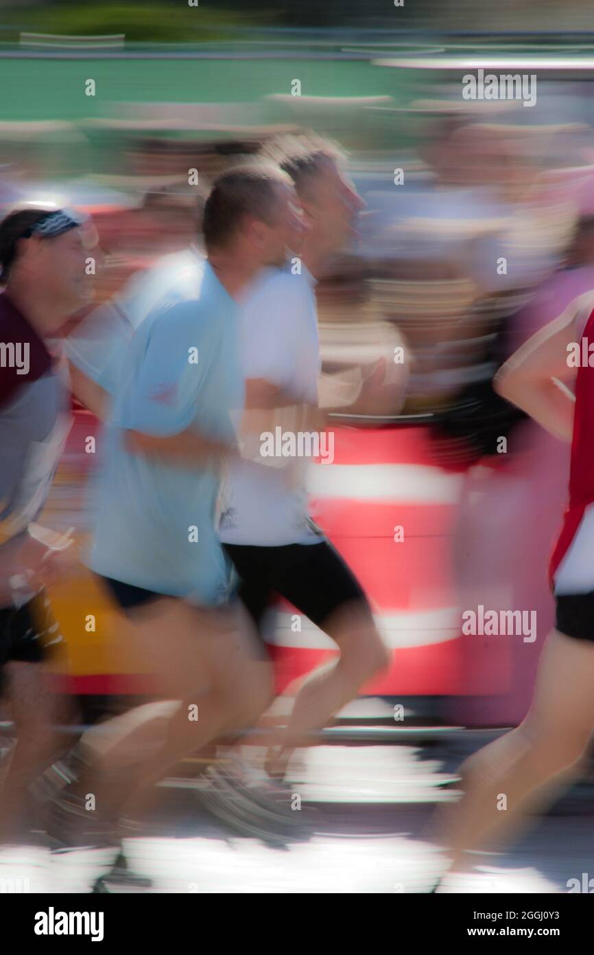 Marathon runners motion blur hi-res stock photography and images - Alamy