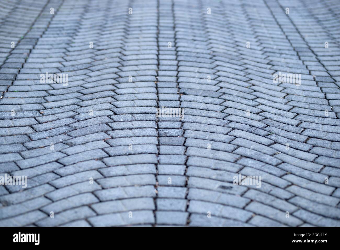 Perspective View Monotone Gray Brick Stone Pavement on The Ground for ...
