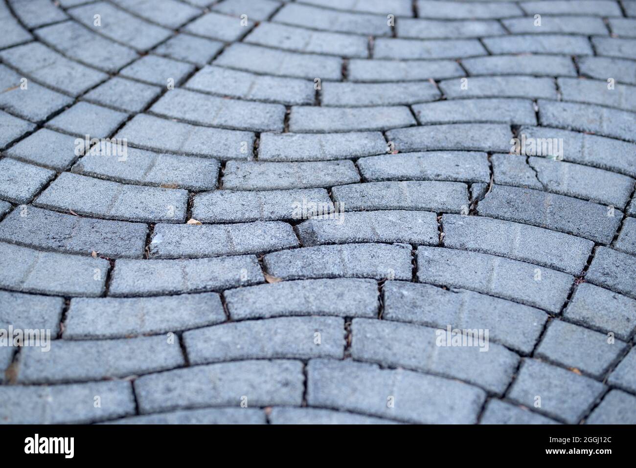 Perspective View Monotone Gray Brick Stone Pavement on The Ground for ...