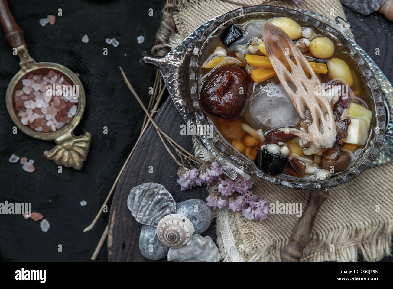 Sweet dessert : kind of Chinese dessert with boil sugar syrup is ...