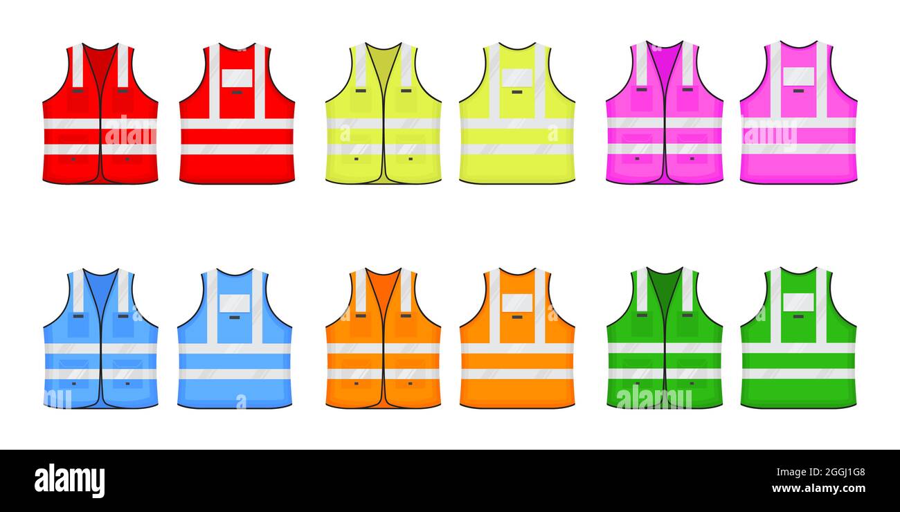 Safety reflective vest icon sign flat style design vector illustration ...