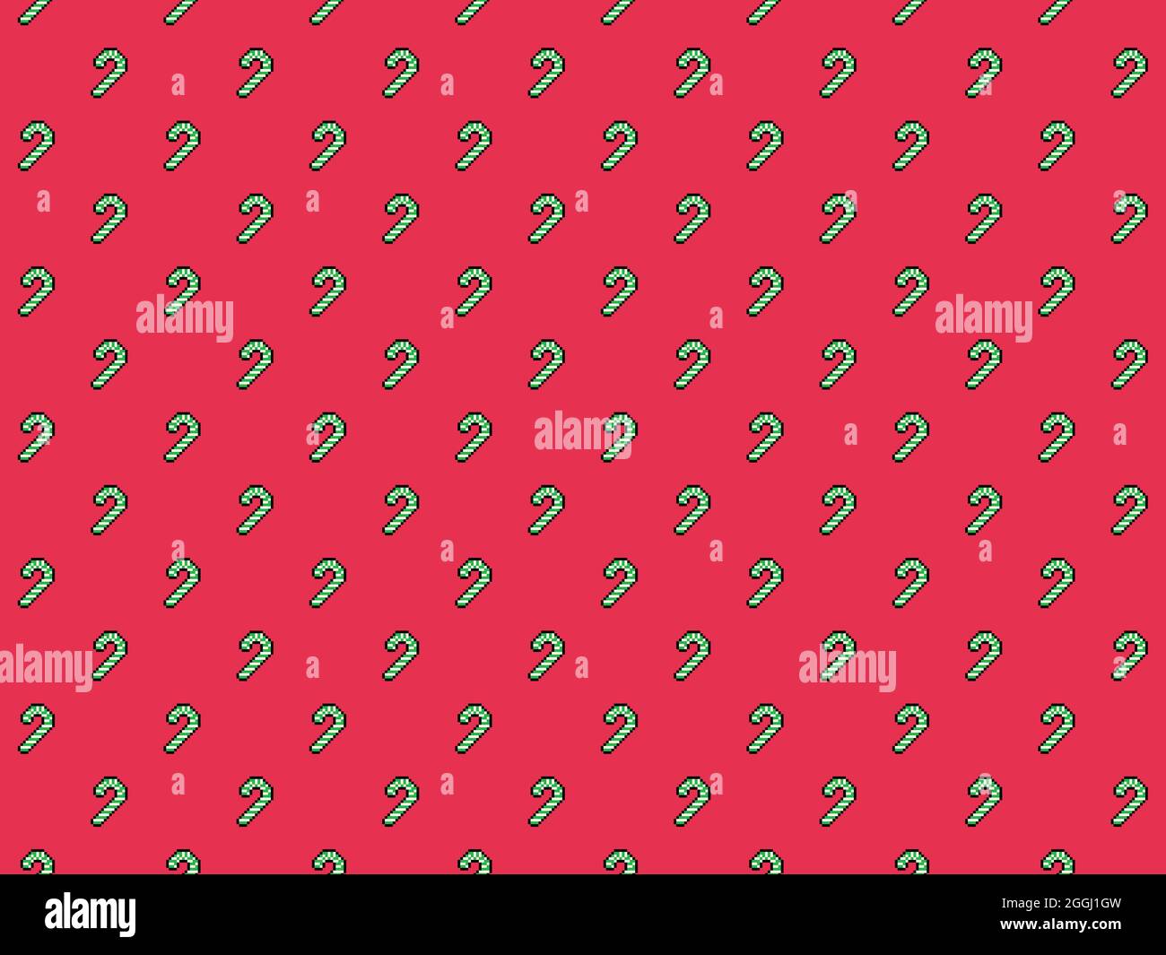 Cute pixel 8 bit green candy cane background - seamless Christmas ...