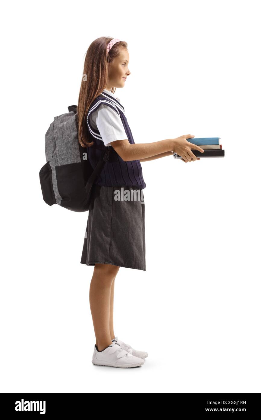 School girl profile school uniform hi-res stock photography and images ...